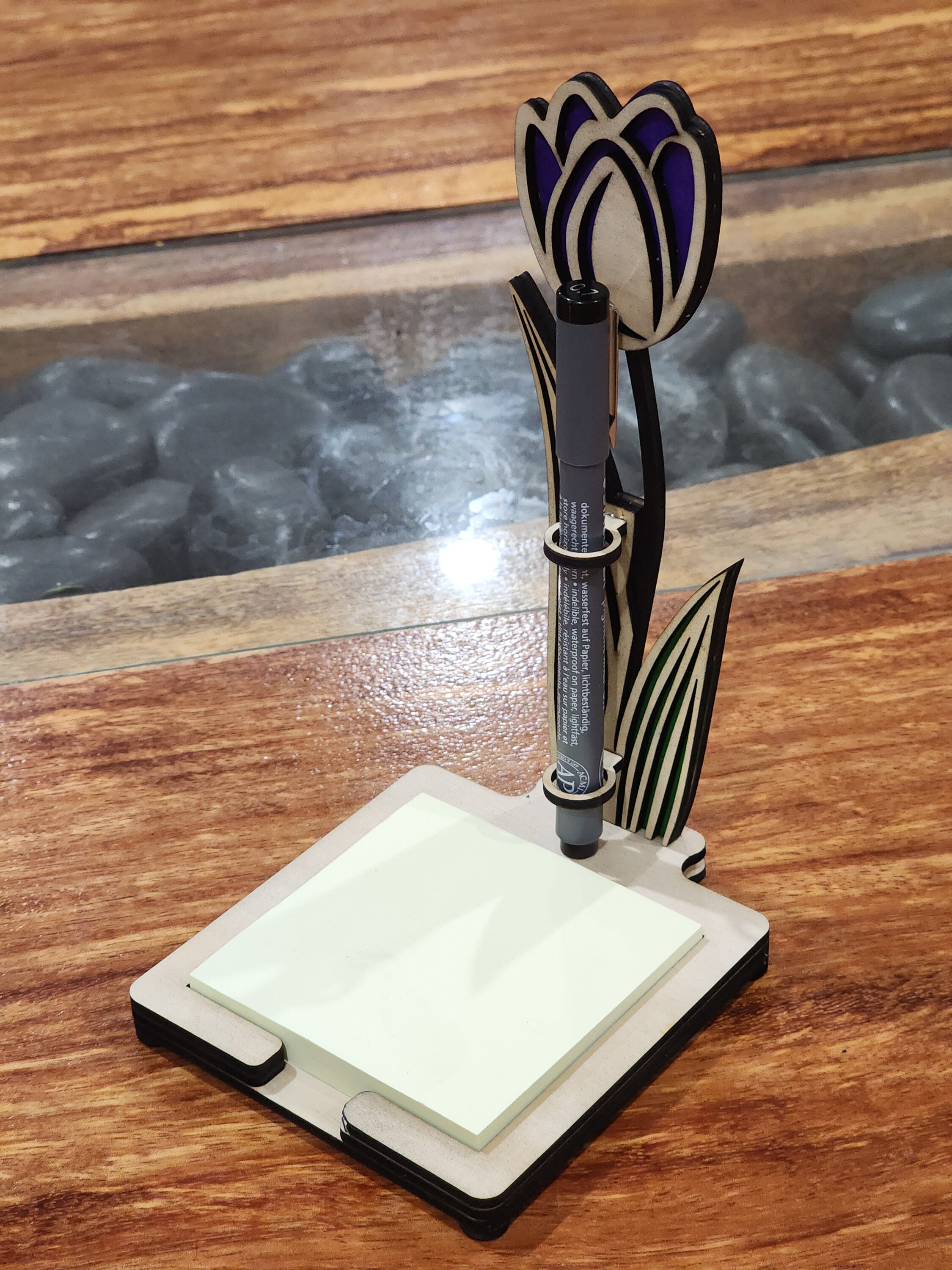 STICKY NOTE HOLDER With Tulip Pen Holder Teacher Thank You Svg, Pencil ...