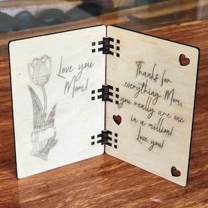 MOTHERS DAY CARD Folding Gift Card Bundle - Folding Flat Design, Gift ...