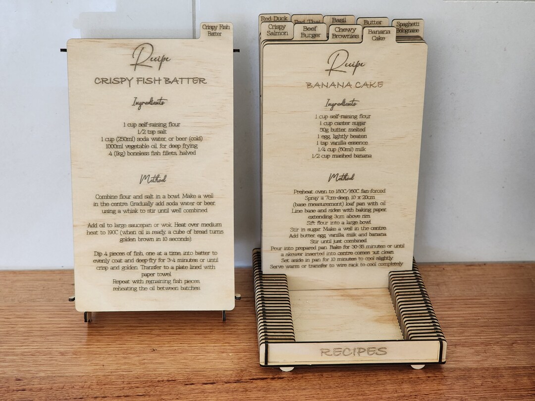 ULTIMATE RECIPE SYSTEM Laser Cut File With Stand and Recipe Rack ...