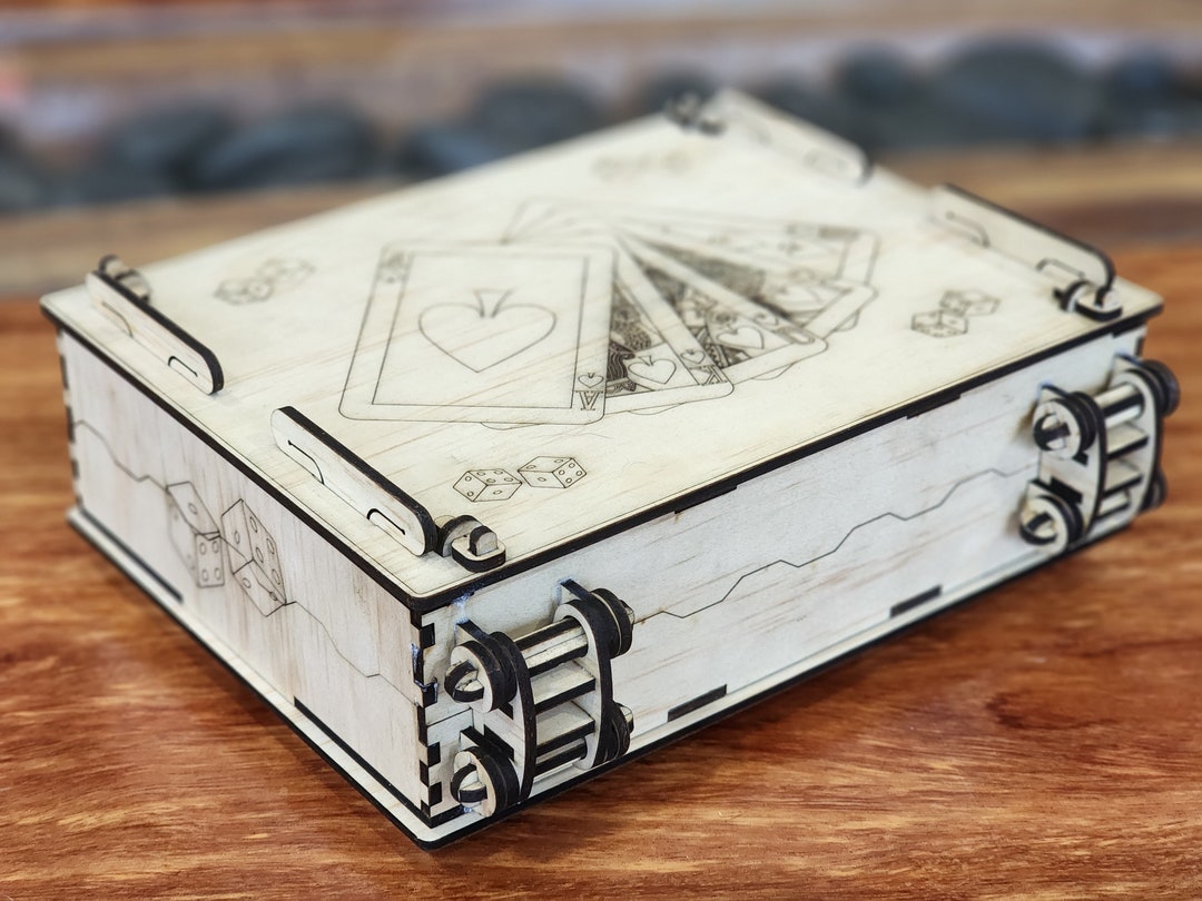 ULTIMATE GAMES BOX! Laser Cut File - 10000, Dice, Poker, Blackjack ...