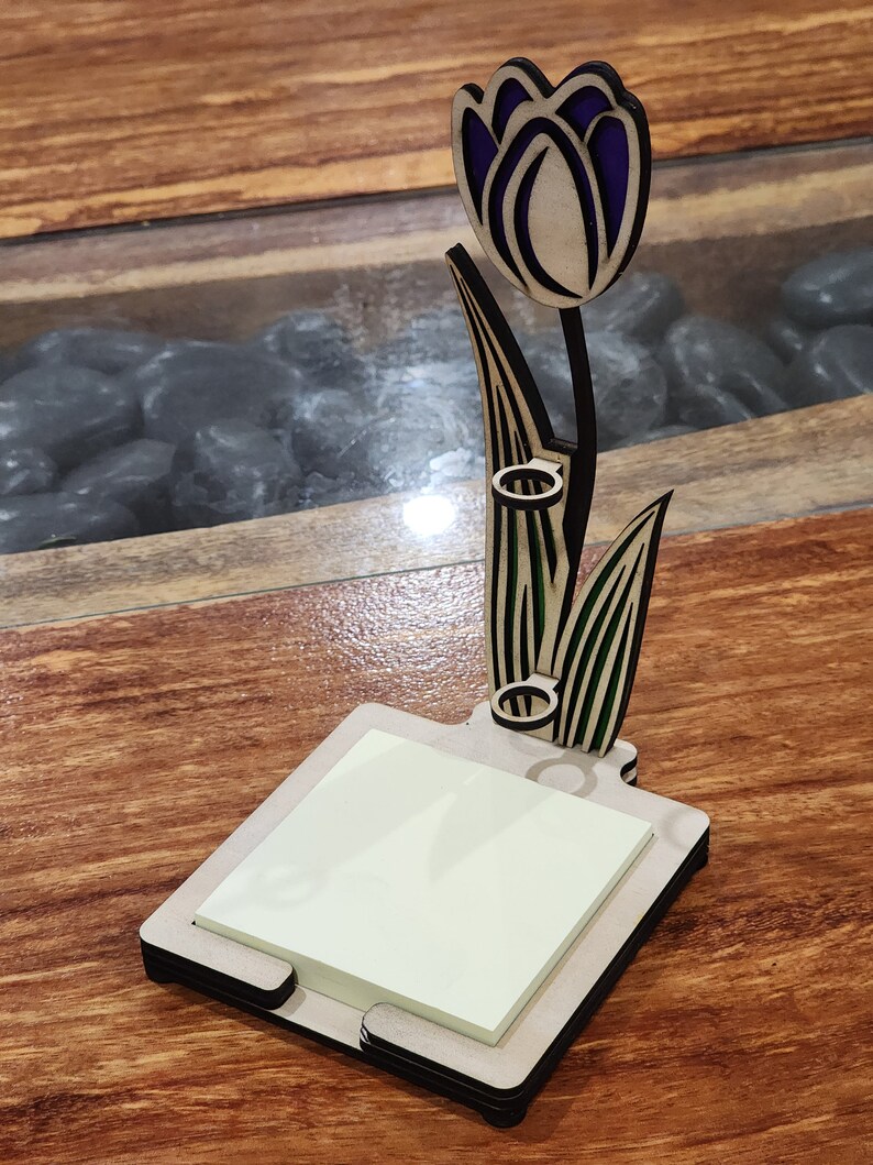 STICKY NOTE HOLDER With Tulip Pen Holder Teacher Thank You Svg, Pencil ...