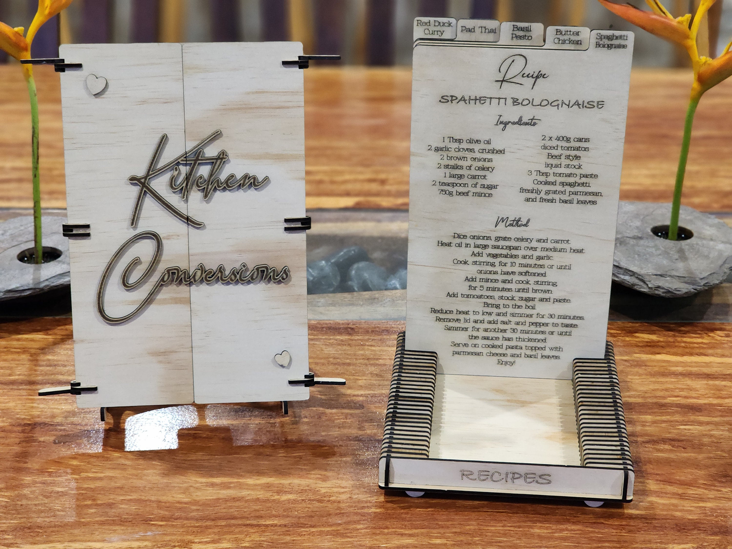 KITCHEN CONVERSION CHART With Bonus Recipe System Laser Cut File Built ...