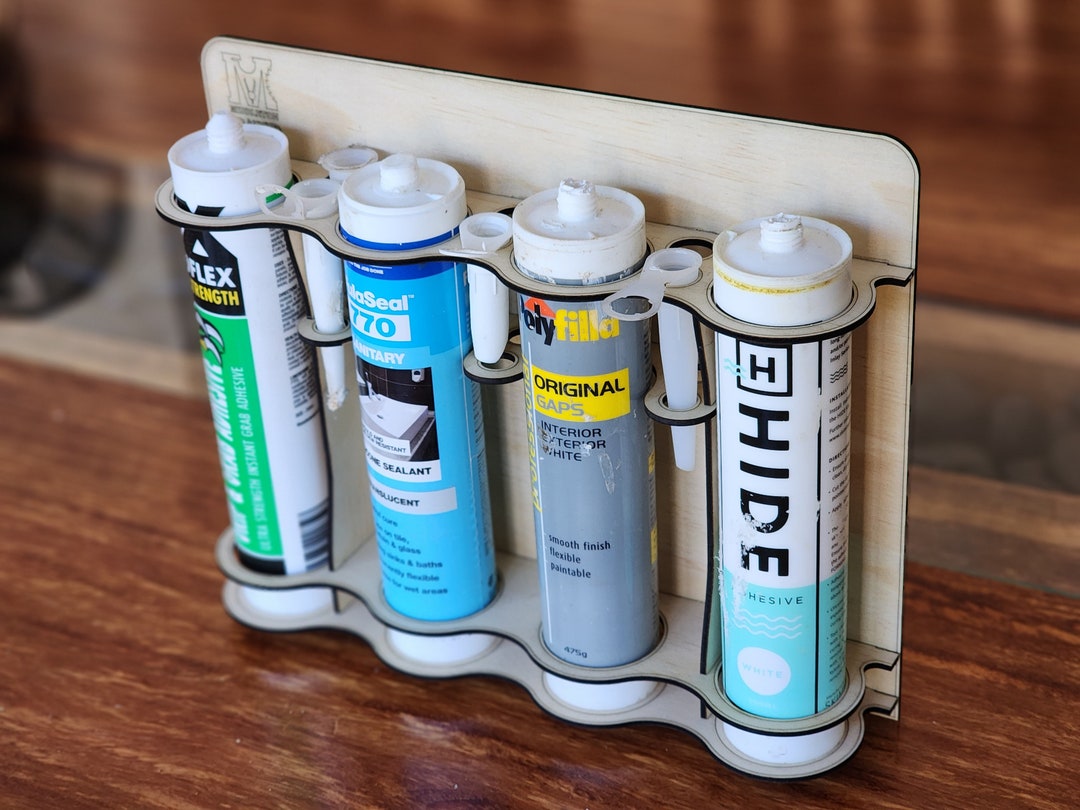 CAULKING TUBE RACK / Caulking Tube Holder Glowforge, Svg, Shop Racks ...