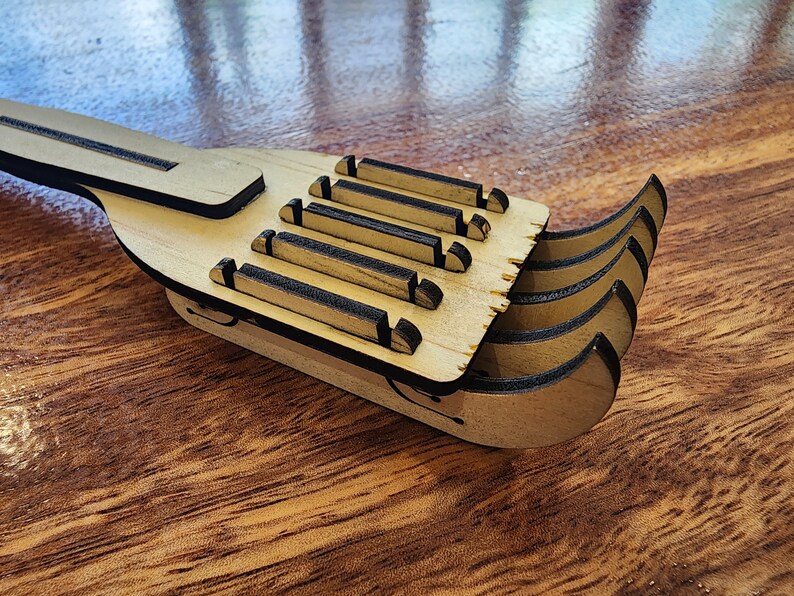 400mm Laser Cut File Back Scratcher With Replaceable Fingers 3mm Ply ...