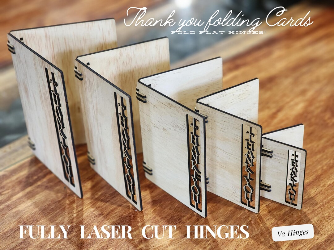 THANK YOU CARD Folding Gift Card Bundle - V2 Folding Flat Design, Svg ...