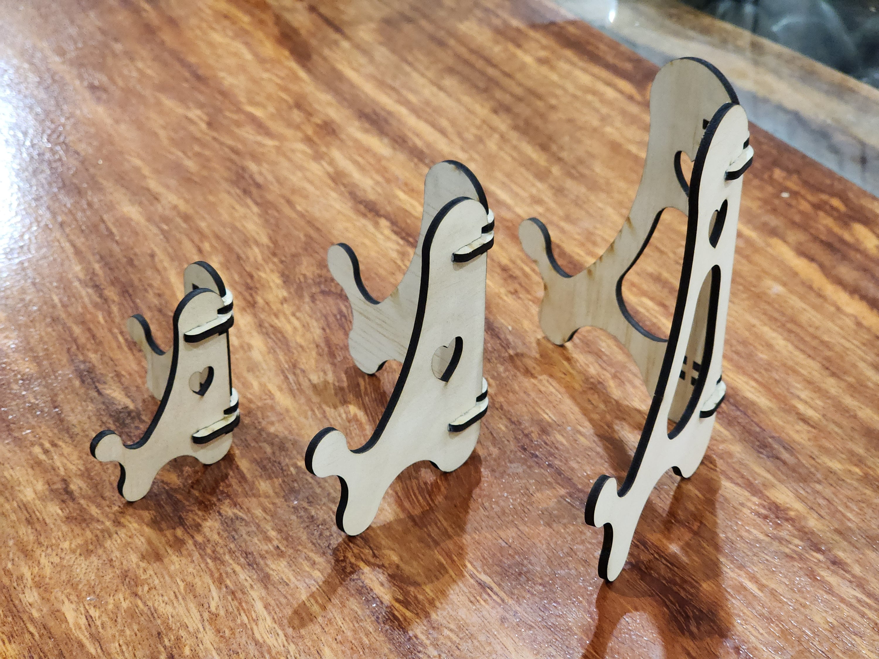 EASELS DESK PHOTO Frame Hinged Display Adjustable Easel Stands 3 Sizes ...