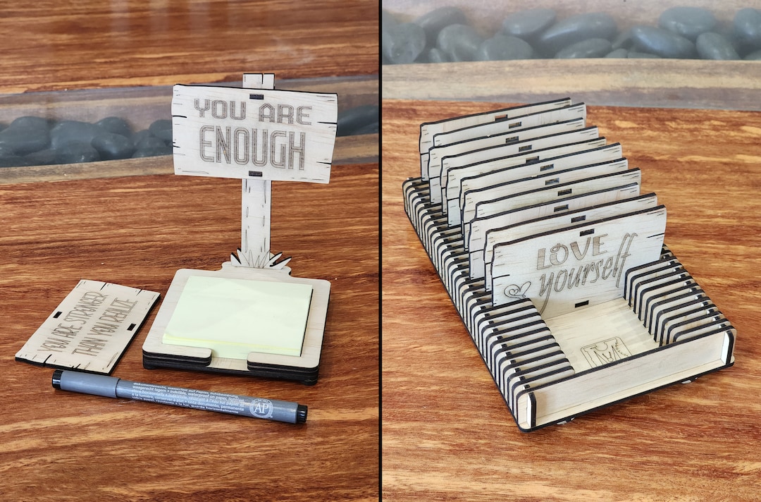 Mental Health STICKY NOTE HOLDER With Pen Holder and Card Holder Thank ...