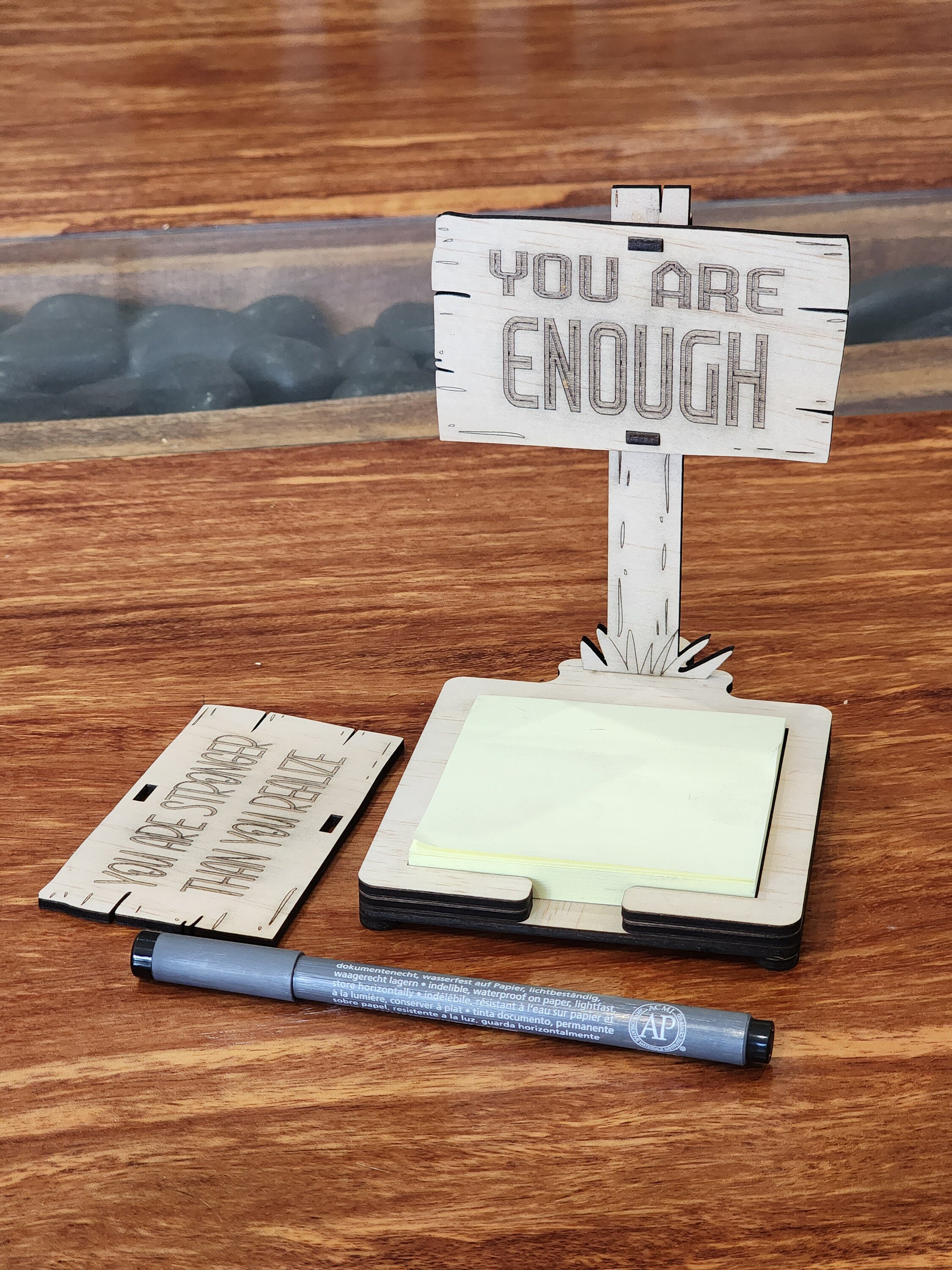Mental Health STICKY NOTE HOLDER With Pen Holder and Card Holder Thank ...