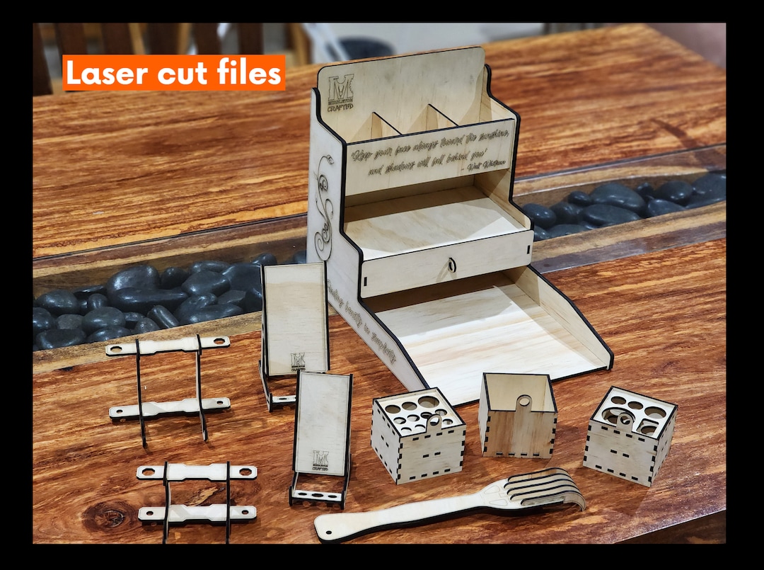 DESK ORGANISER BUNDLE (2 X Sizes A4 and Letter) Laser Cut Files ...