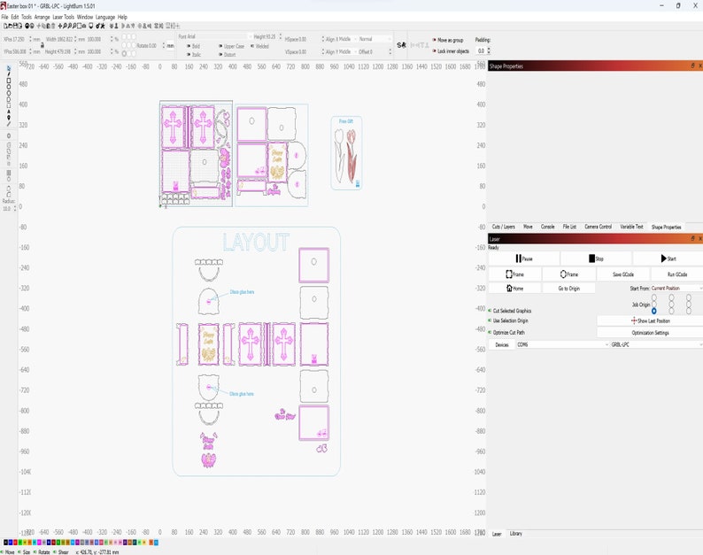 Laser Cut File EASTER Gift Box Rotating Design. Glowforge, Svg, Dxf, Ai ...