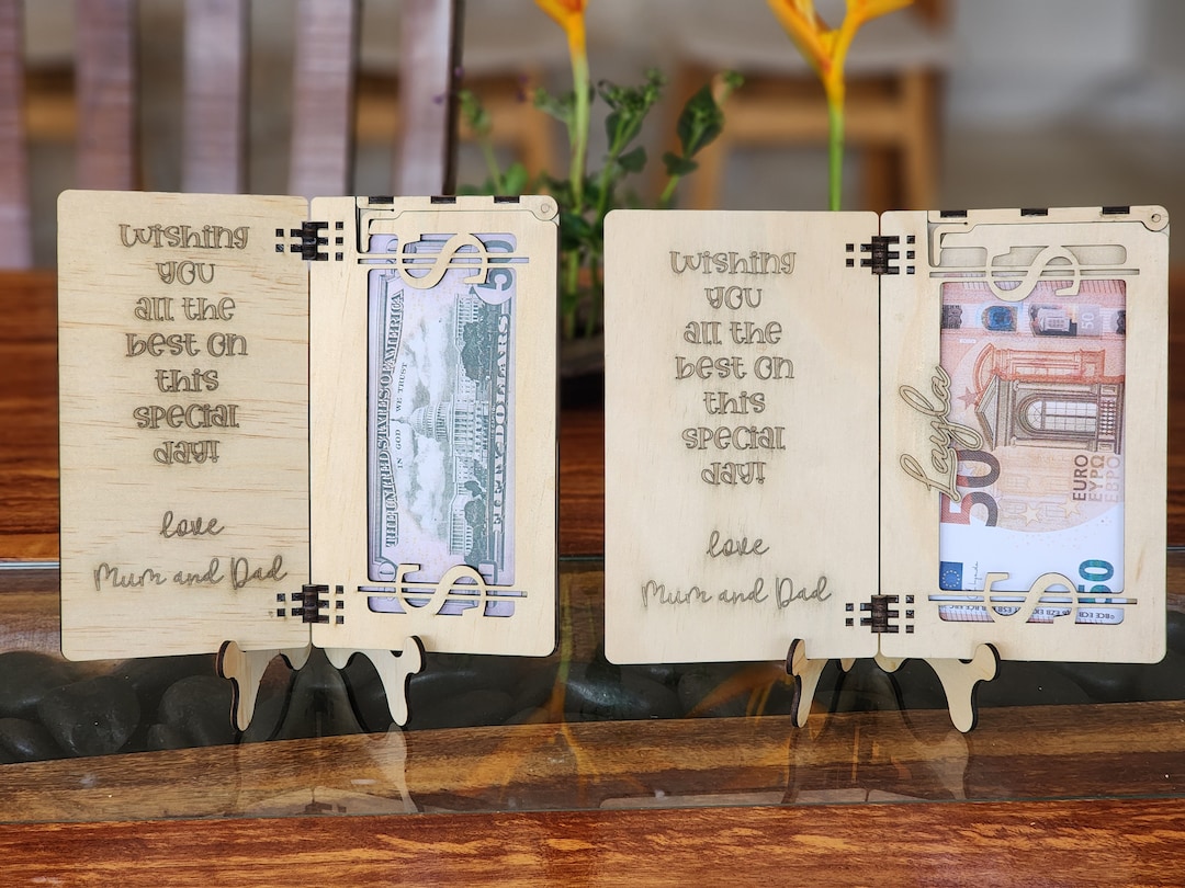 BIRTHDAY MONEY CASH Cards! 4 X Sizes! Folding Design. Hinged Design ...