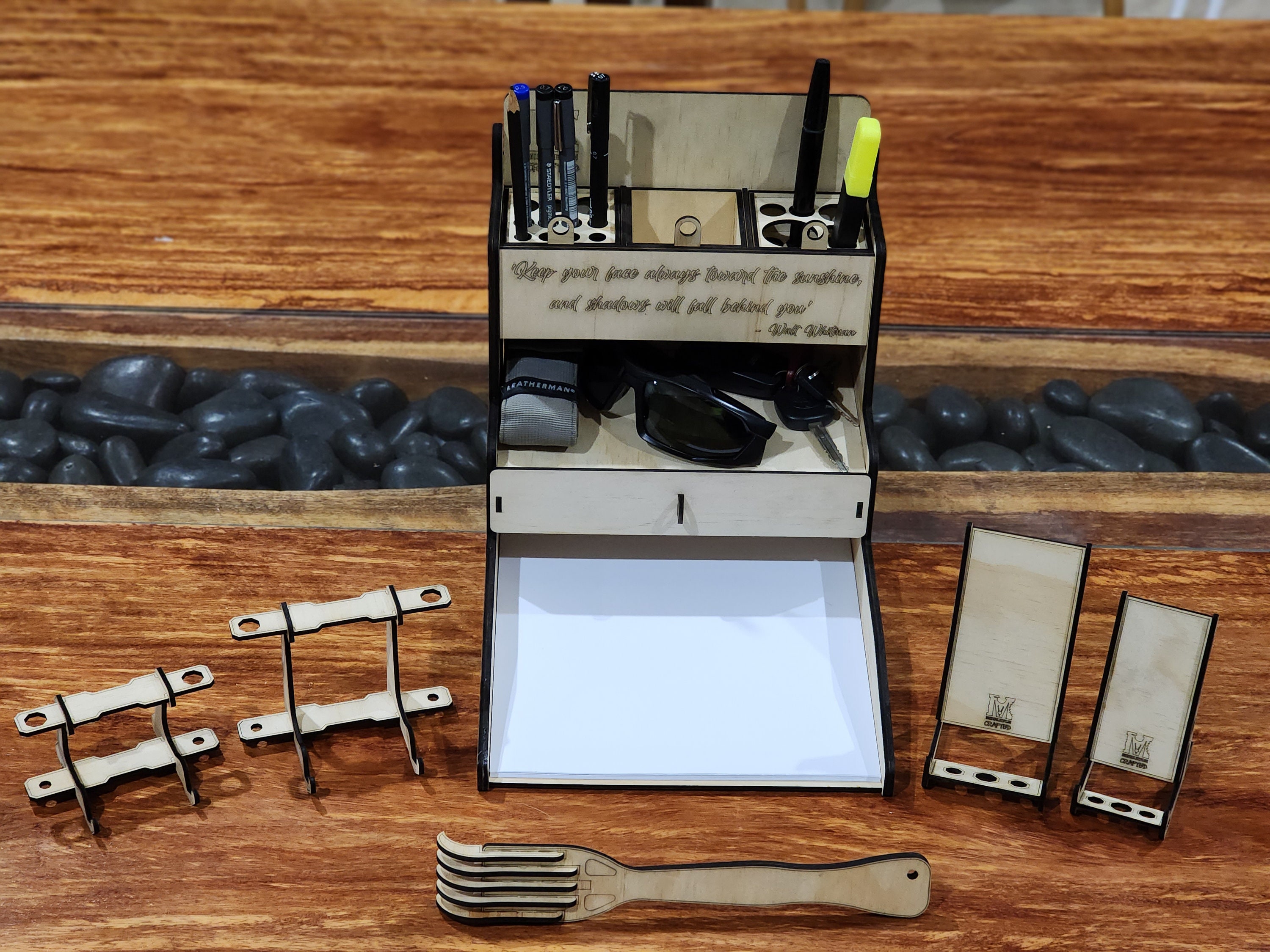 DESK ORGANISER BUNDLE 2 X Sizes A4 and Letter Laser Cut Files Ultimate ...