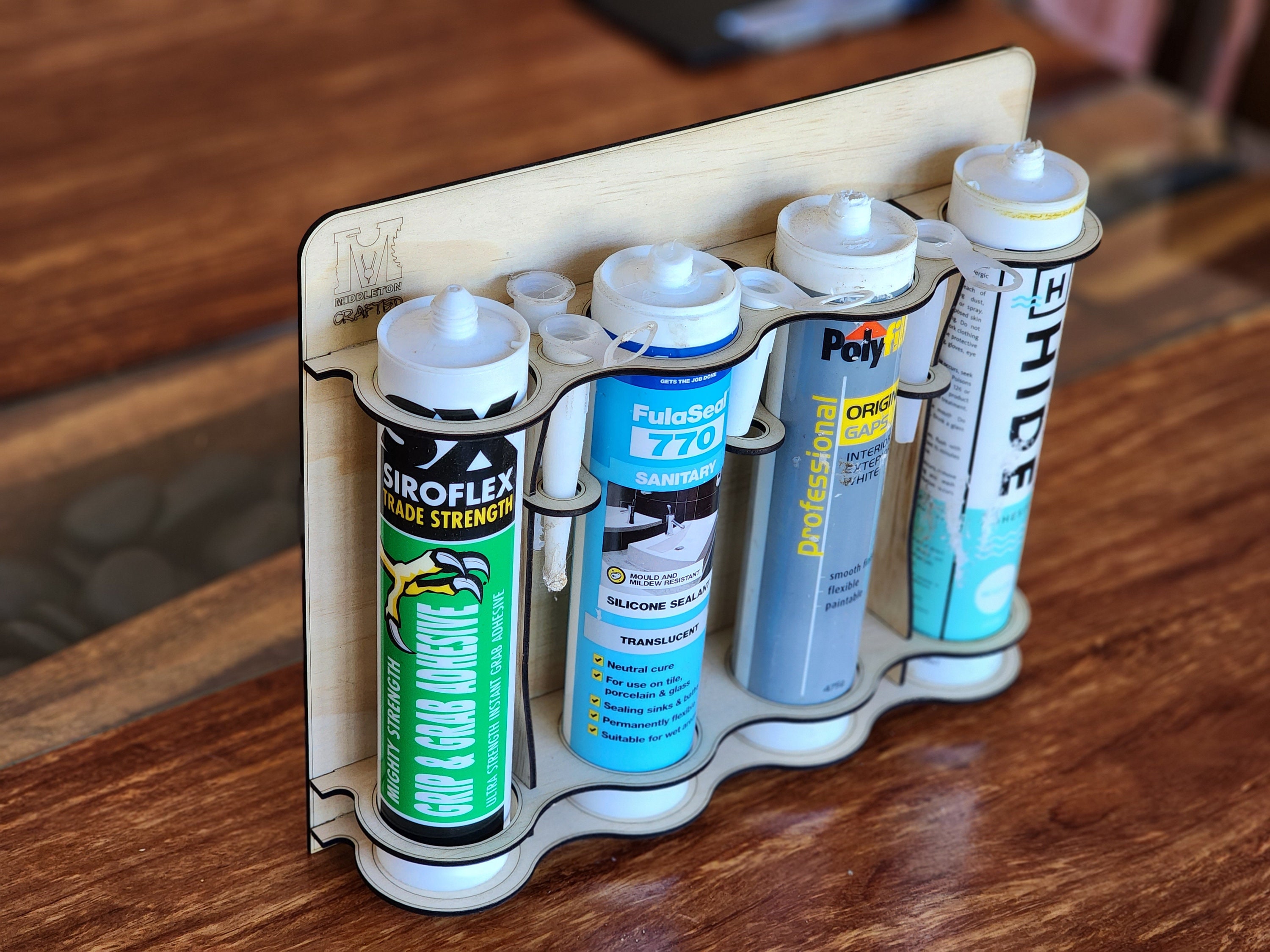 CAULKING TUBE RACK / Caulking Tube Holder Glowforge, Svg, Shop Racks ...