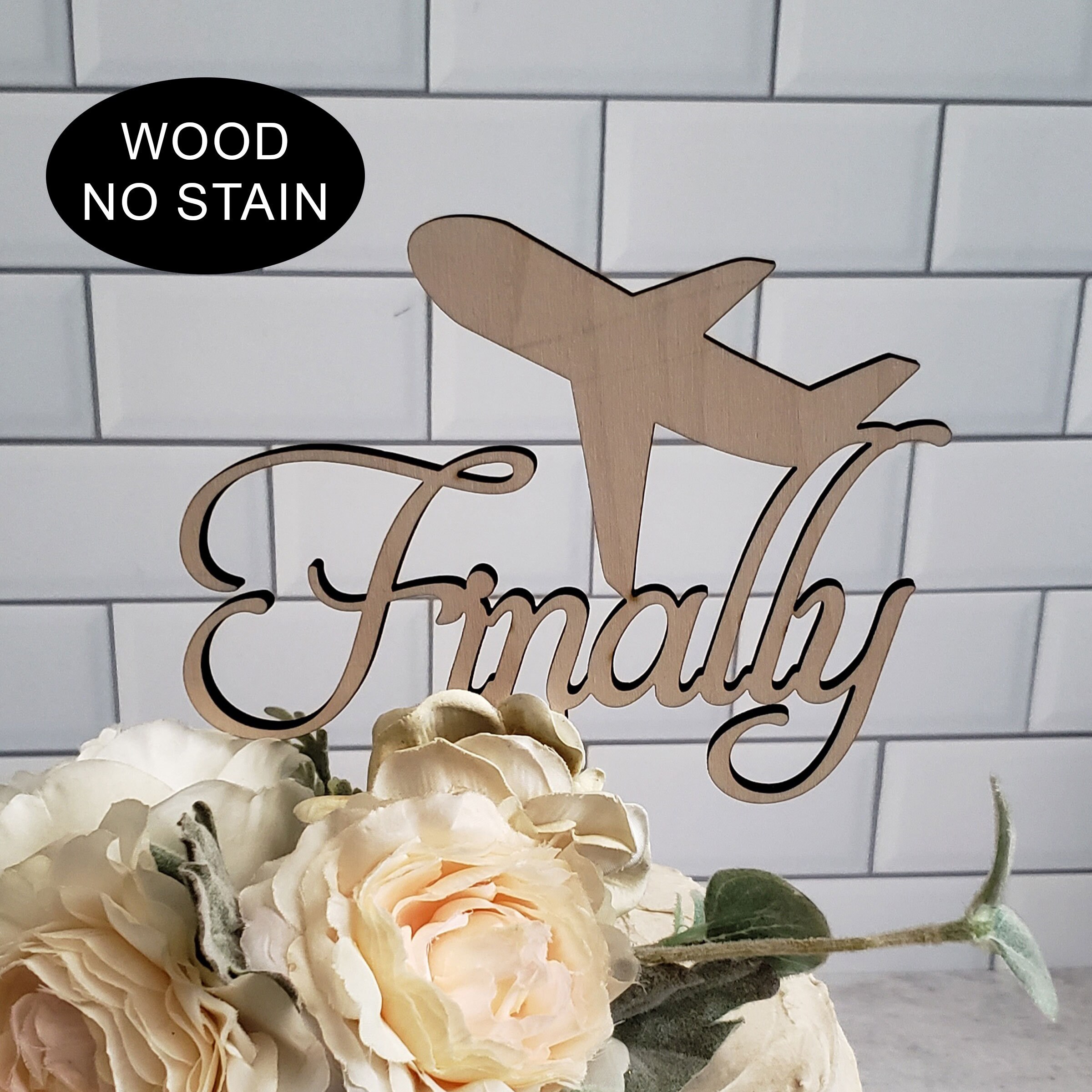 Airplane Wedding Cake Topper, Custom Wedding Cake Topper, Airplane ...