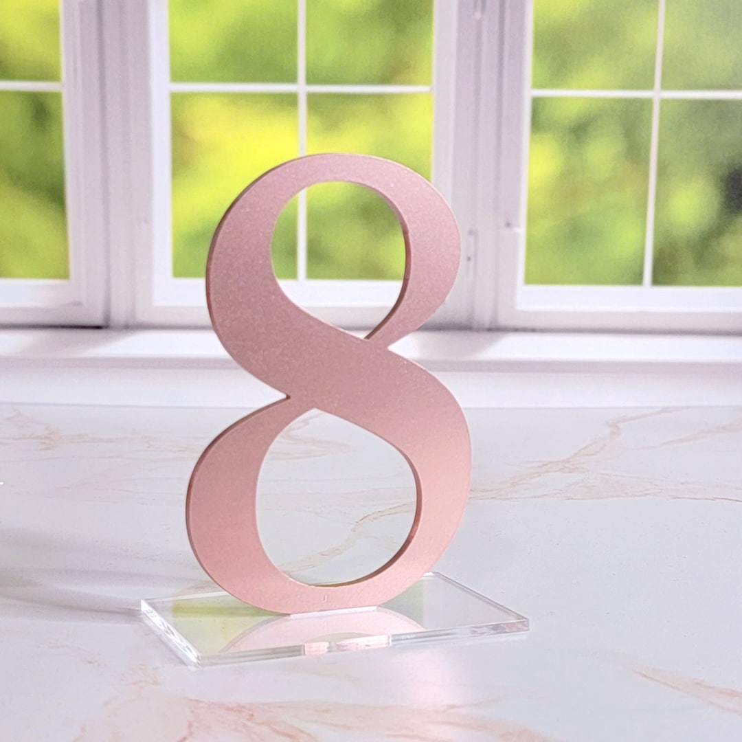 Rose Gold Acrylic Table Numbers, Wedding Decor - Etsy