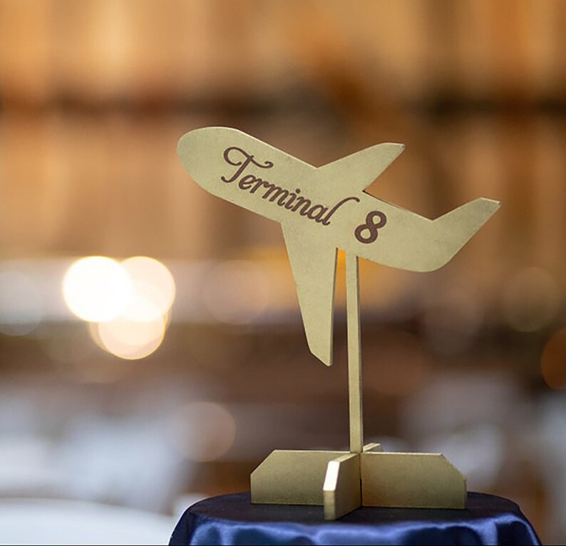 Airplane Customizable Wedding and Event Table Numbers - Etsy