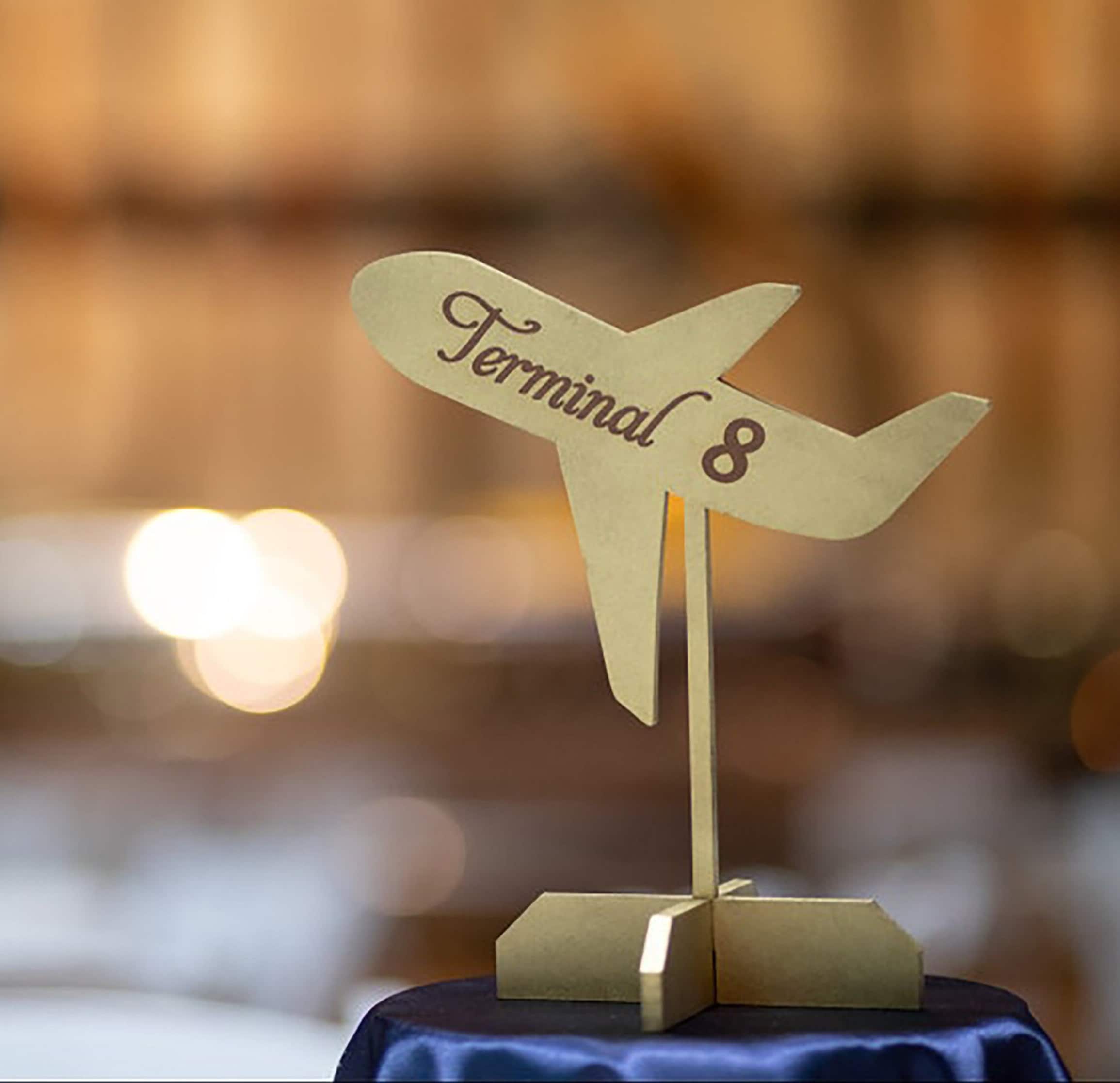 Airplane Customizable Wedding and Event Table Numbers - Etsy