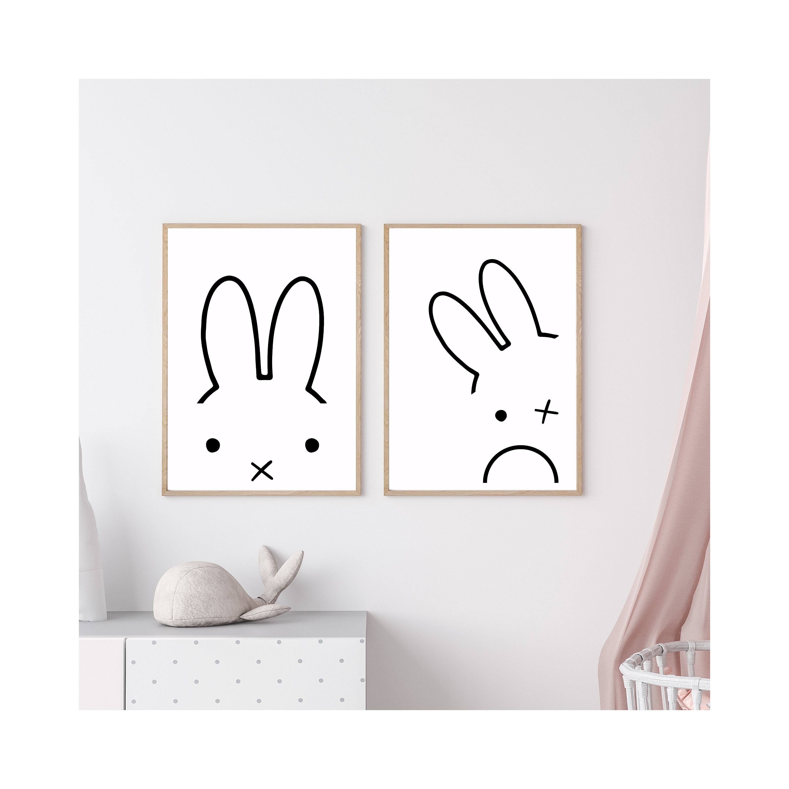 Miffy Dual Wall Art, Miffy Decor, Miffy Poster, Miffy Png, Miffy Bunny ...