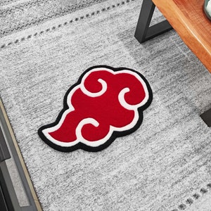 Akatsuki Handmade Rug Tufted Rug Naruto Rug Interior Rug Anime Rug - Etsy