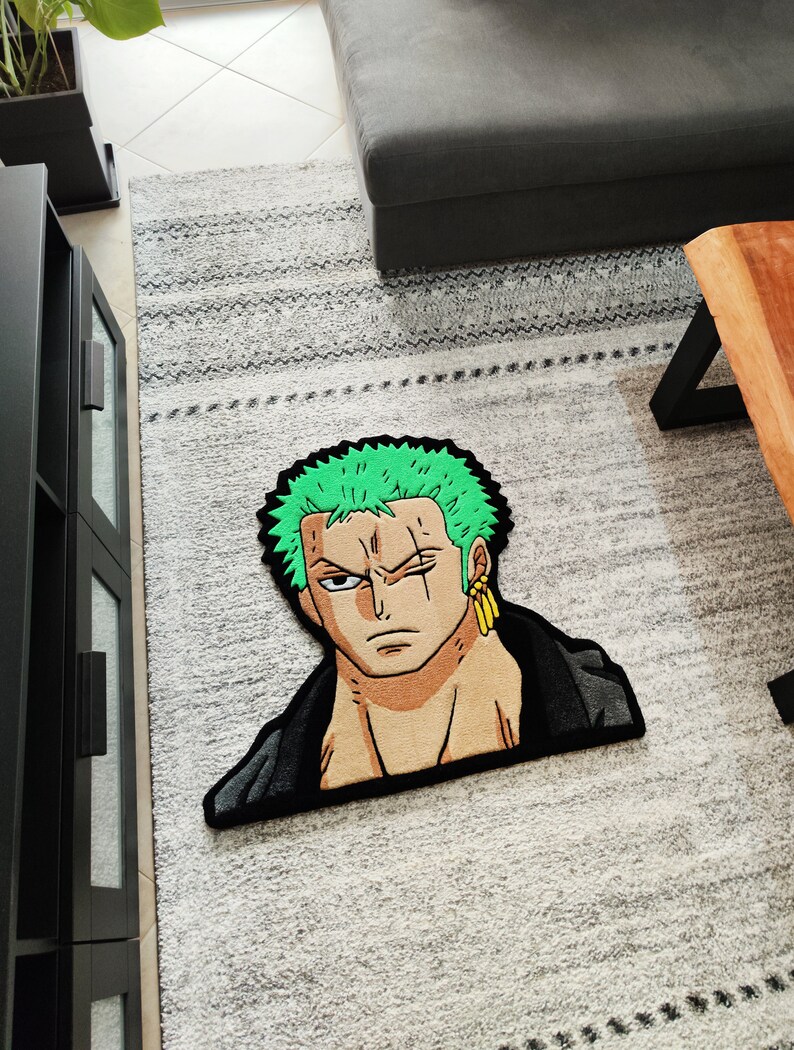 One Piece Tufted Rug Zoro Rug Roronoa Zoro Anime Rug - Etsy