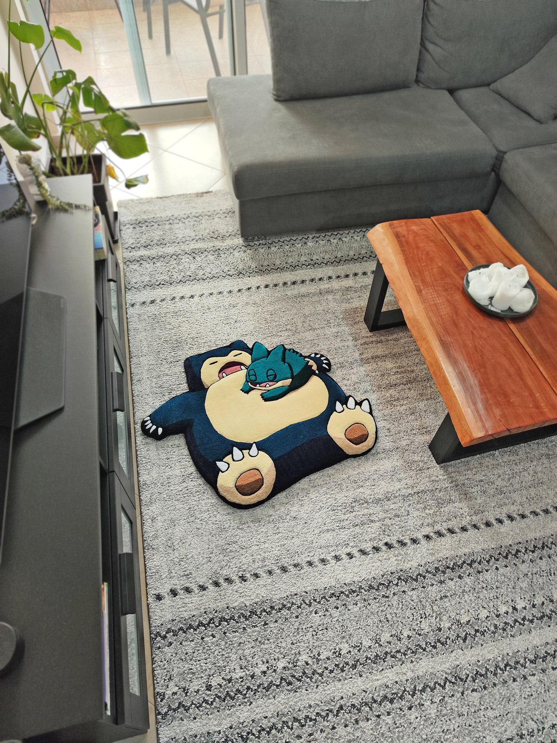Snorlax Munchlax Handmade Rug Tufted Rug Pokemon Rug Interior Rug Anime ...