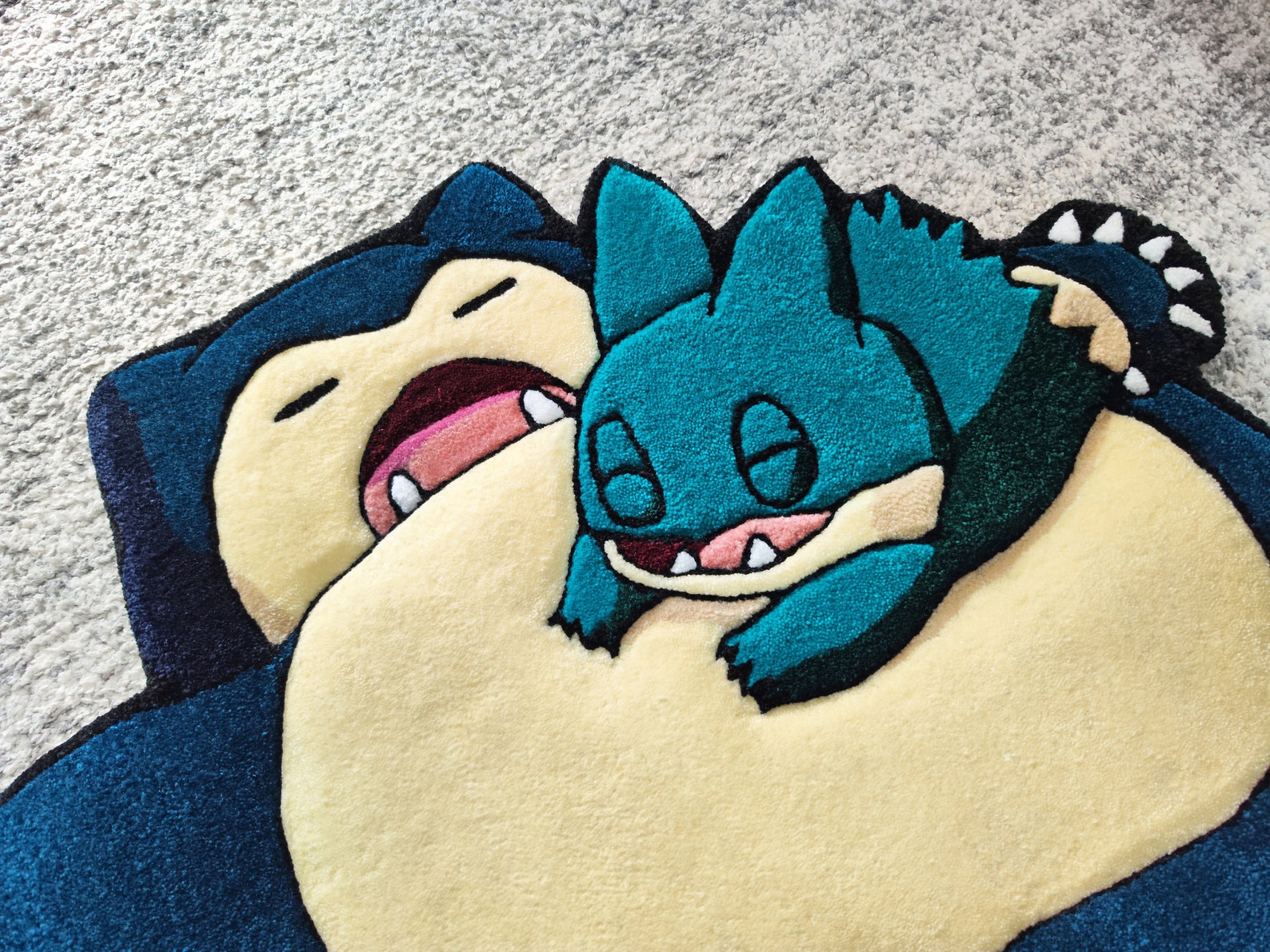 Snorlax Munchlax Handmade Rug Tufted Rug Pokemon Rug Interior Rug Anime ...