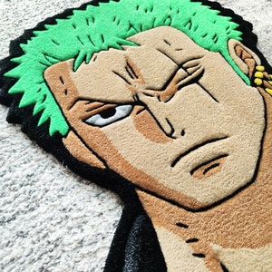 One Piece Tufted Rug Zoro Rug Roronoa Zoro Anime Rug - Etsy