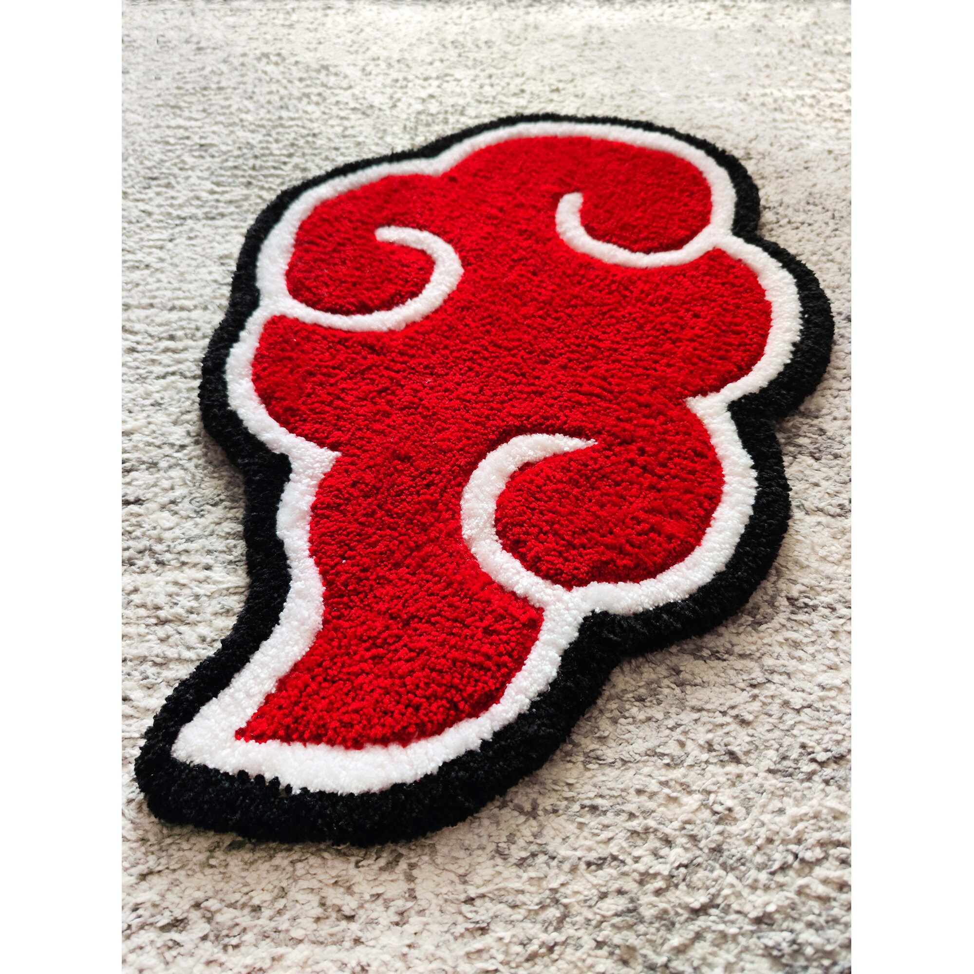 Akatsuki Handmade Rug Tufted Rug Naruto Rug Interior Rug Anime Rug - Etsy