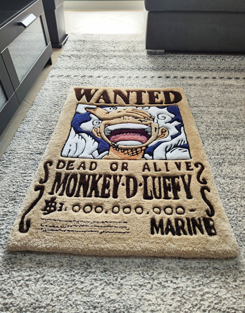 One Piece Tufted Rug Luffy Rug Gear5 Rug Anime Rug - Etsy