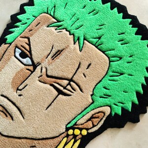 One Piece Tufted Rug Zoro Rug Roronoa Zoro Anime Rug - Etsy