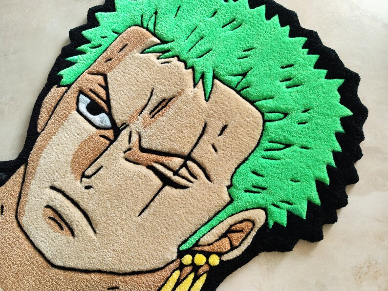 One Piece Tufted Rug Zoro Rug Roronoa Zoro Anime Rug - Etsy