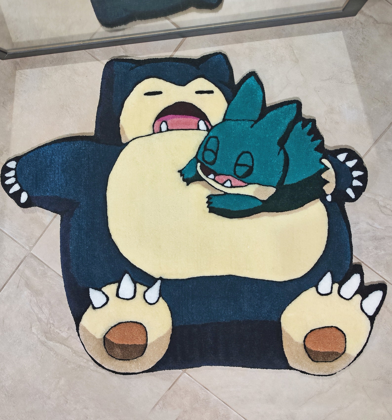 Snorlax Munchlax Handmade Rug Tufted Rug Pokemon Rug Interior Rug Anime ...