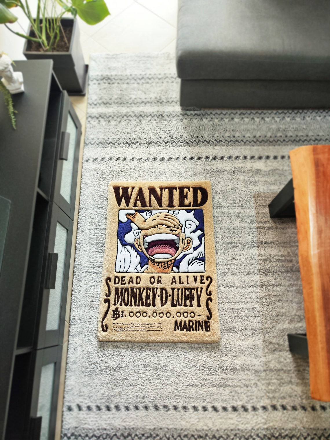 One Piece Tufted Rug Luffy Rug Gear5 Rug Anime Rug - Etsy