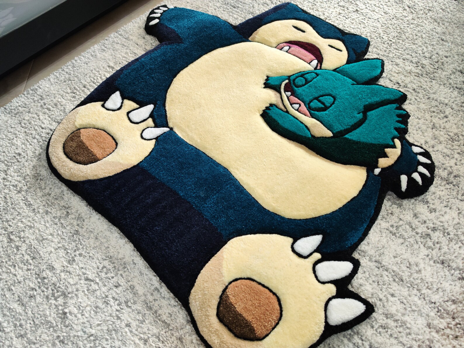 Snorlax Munchlax Handmade Rug Tufted Rug Pokemon Rug Interior Rug Anime ...