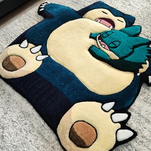 Snorlax Munchlax Handmade Rug Tufted Rug Pokemon Rug Interior Rug Anime ...