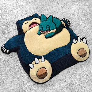 Snorlax Munchlax Handmade Rug Tufted Rug Pokemon Rug Interior Rug Anime ...