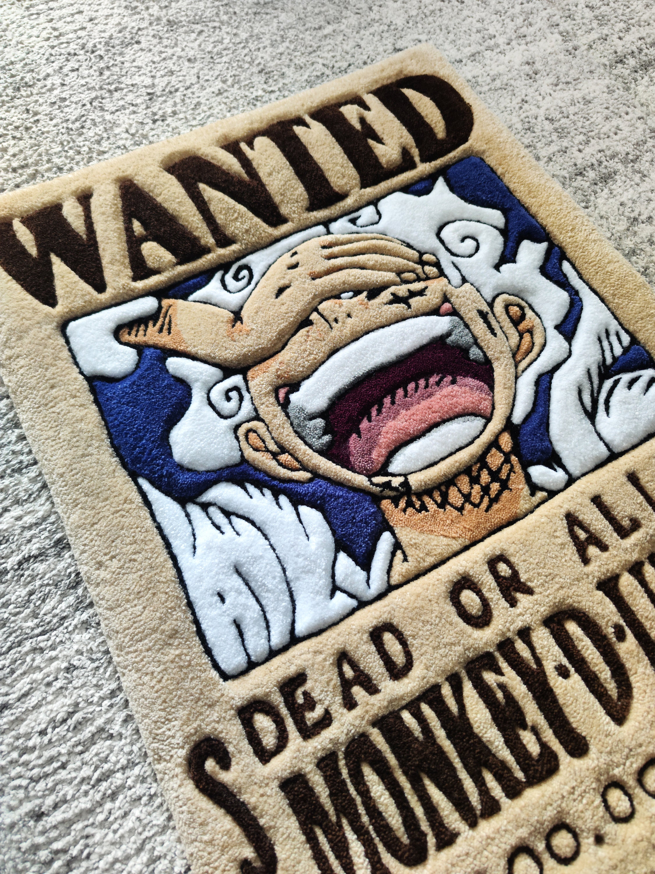 One Piece Tufted Rug Luffy Rug Gear5 Rug Anime Rug - Etsy