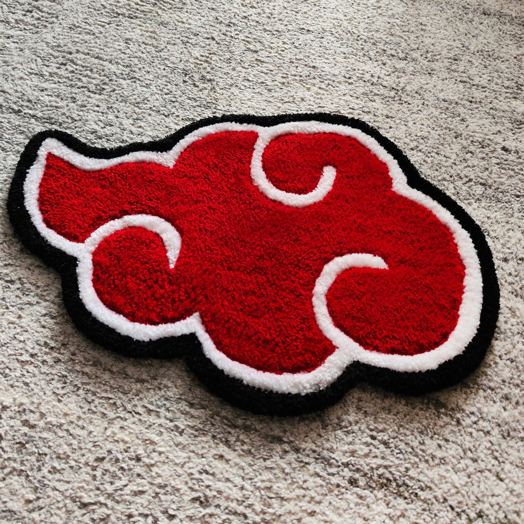 Akatsuki Handmade Rug Tufted Rug Naruto Rug Interior Rug Anime Rug - Etsy