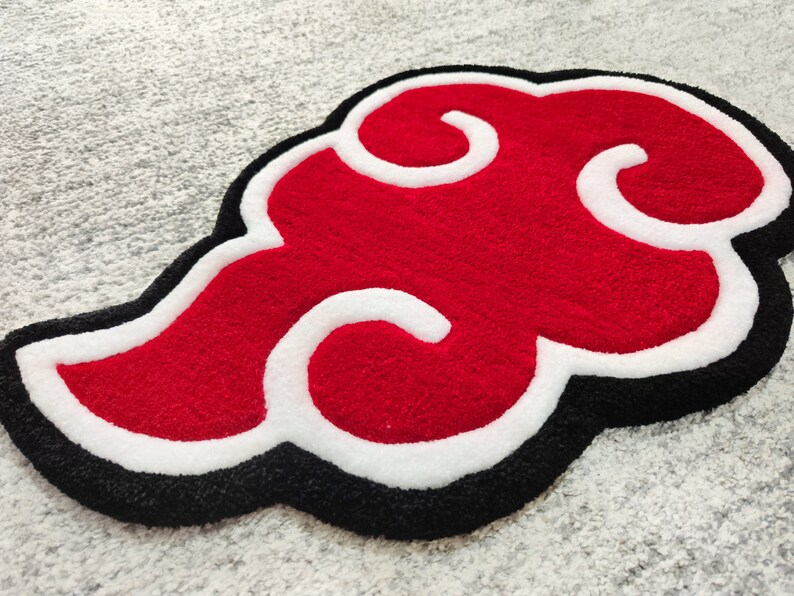 Akatsuki Handmade Rug Tufted Rug Naruto Rug Interior Rug Anime Rug - Etsy