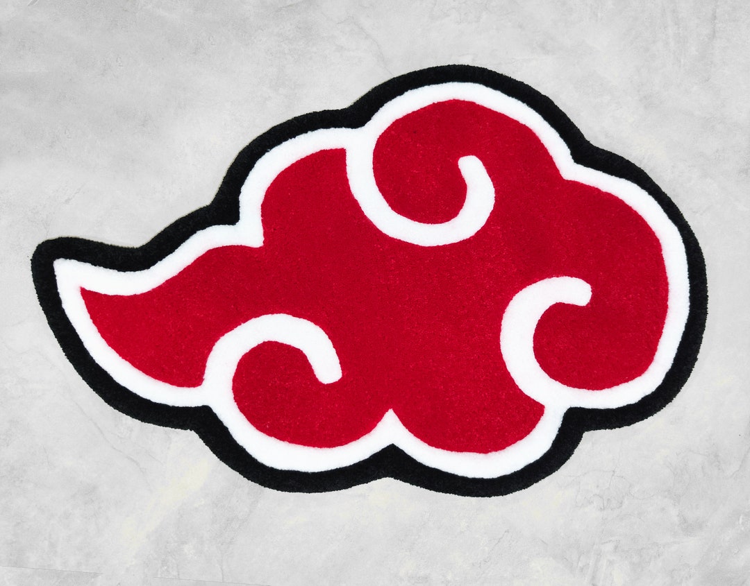Akatsuki Handmade Rug Tufted Rug Naruto Rug Interior Rug Anime Rug - Etsy