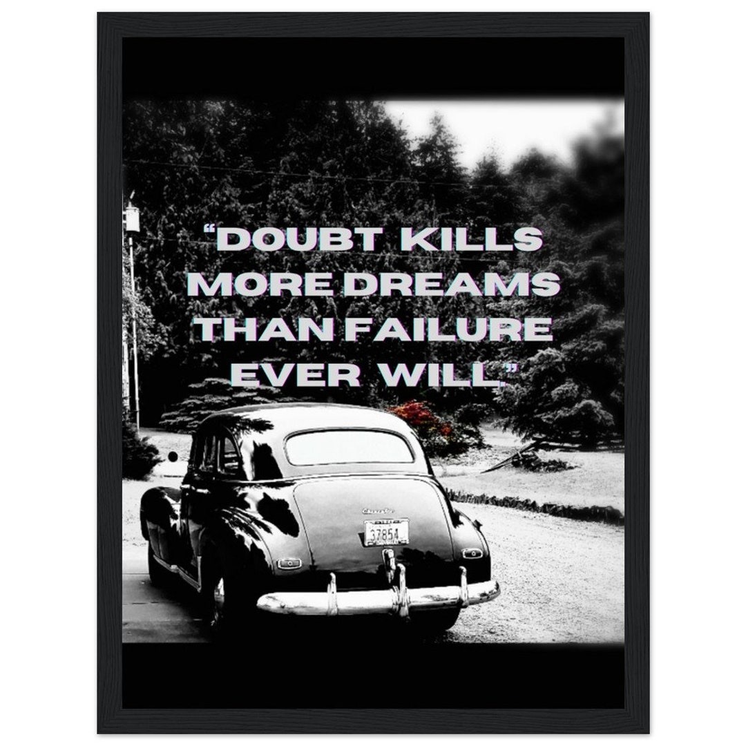 Classic Car Inspirational Wall Art Photography Quote Wall Decor Premium ...
