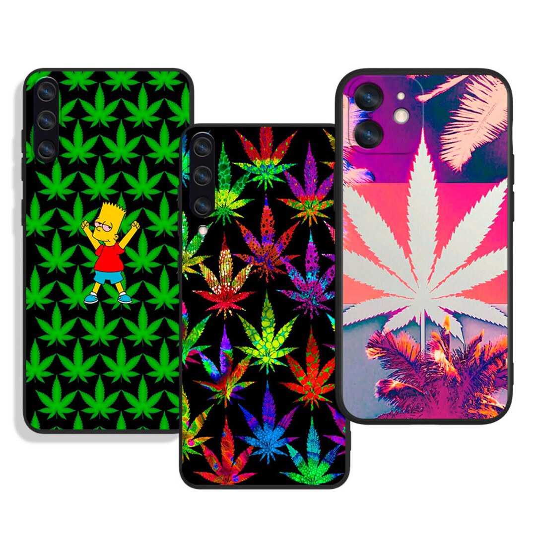 Weed Leaf Protective Cases for iPhone SE 11 12 13 14 15 Pro Max ...