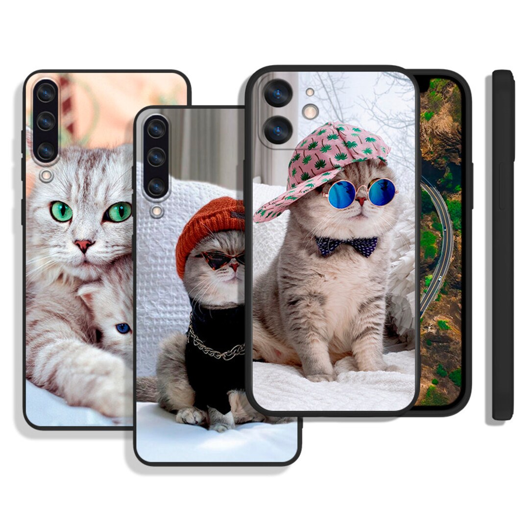 Cute Cat Kitten Protective Cases for iPhone SE 12 13 14 15 16 Pro Max ...