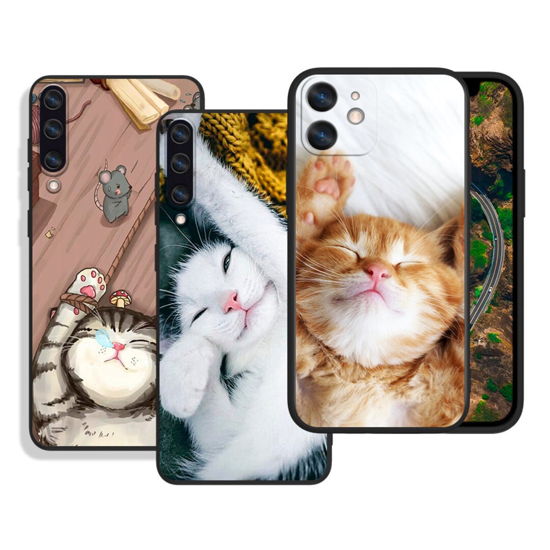 Cute Cat Kitten Protective Cases for iPhone SE 11 12 13 14 15 Pro Max ...