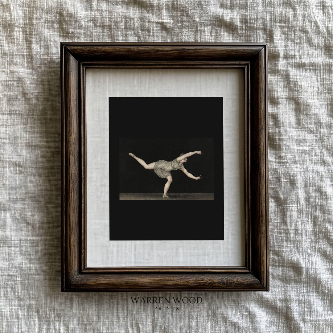 18th Century Ballet Dancer Print, Moody Black Vintage Art, Elegant ...