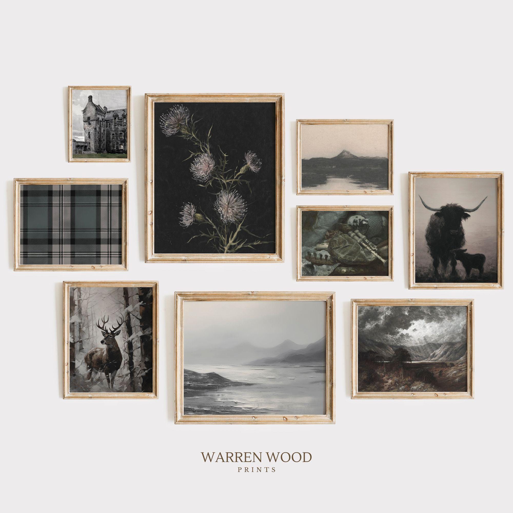 Dark Moody Scotland Prints, Vintage Gallery Wall Set, Scottish ...