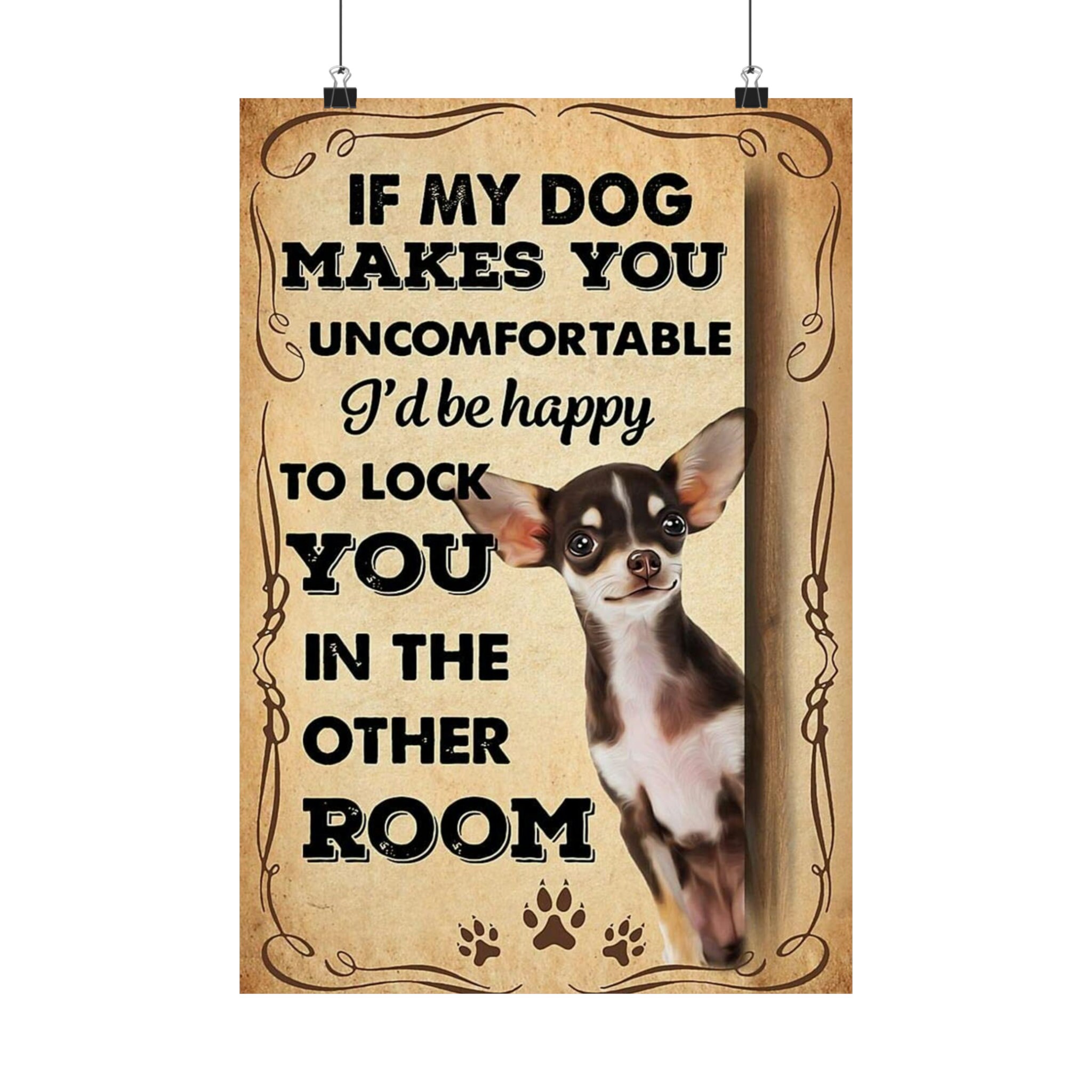 Funny Dog Quote Poster, Hilarious Humor Dog Wall-art, Home Decor ...