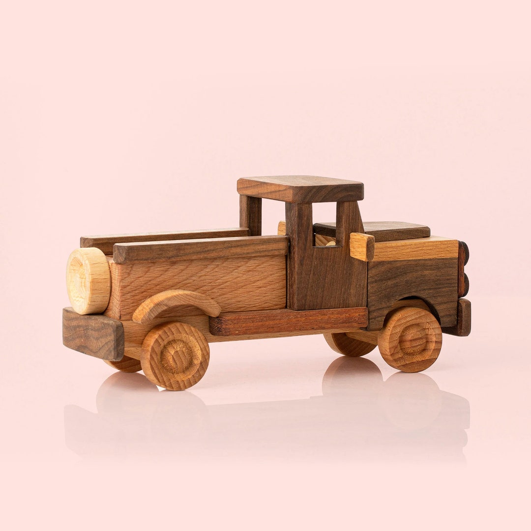 Wood Toy Car Pickup, Wooden Toys, Personalized Toy Pickup Car, Toddler ...