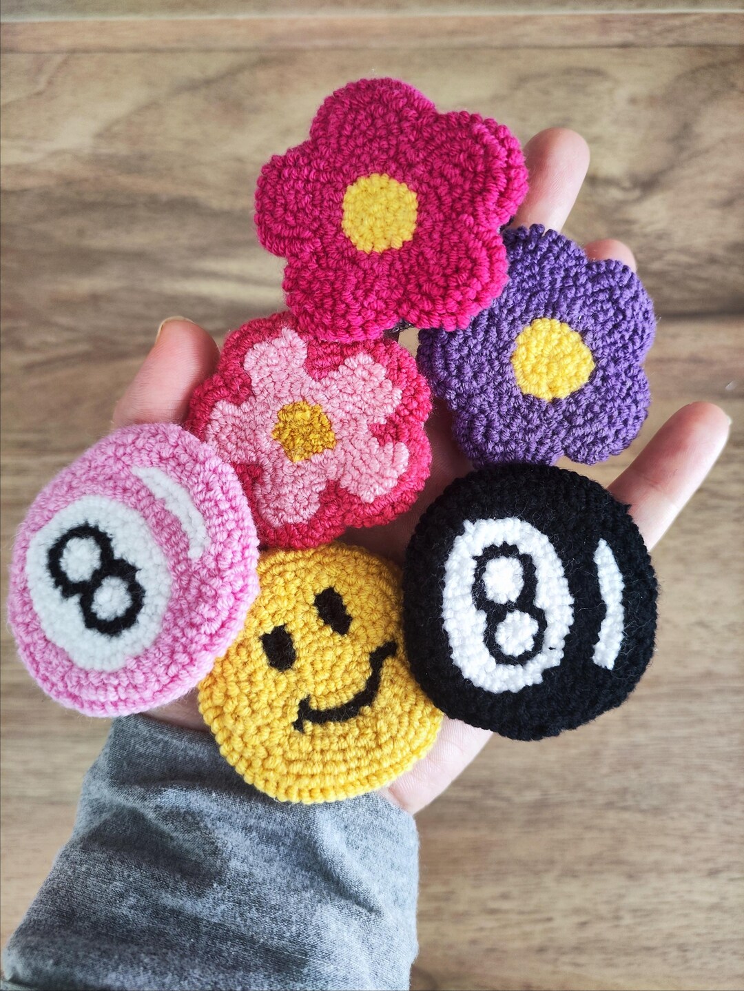 Handmade Punch Needle Magnets,funny Magnet,cute 8 Ball Decoration ...