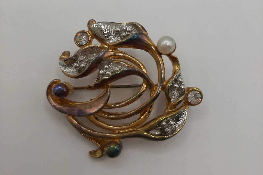 Vintage Signed Movitex Lily Brooch Vintage - Etsy